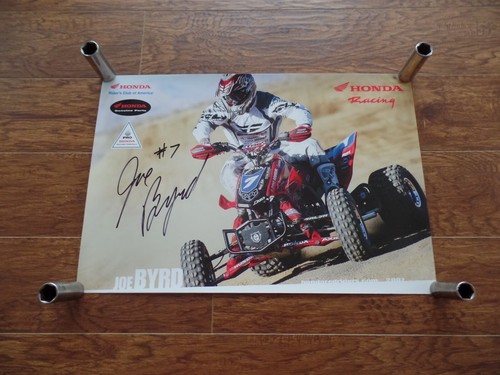 NEW FACTORY HONDA JOE BYRD #7 PEP WALSH AUTOGRAPHED POSTER TRX250R TRX ...