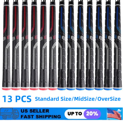 13 Pcs Standard/Midsize/Oversize Rubber Golf Golf Grip Club Grip Anti ...
