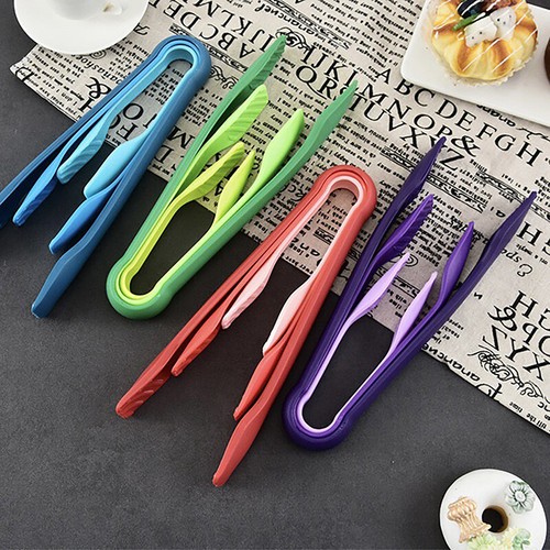 3Pcs/set Non-Slip Food Tong Food Grade Plastic Bread Tongs Salad ...