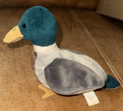 Ty Beanie Baby JAKE the 1997 Mallard Duck 7" Plush Stuffed Animal Toy ...