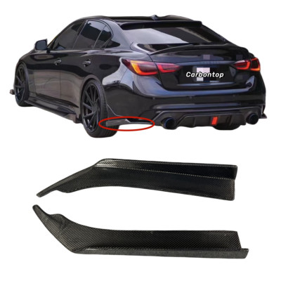 For 2014-2020 Infiniti Q50 Carbon Fiber Rear Bumper Side Corner ...