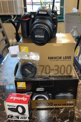 Nikon D5500 Digital SLR Body + AF-S 18-55 VR + 70-300mmG Lens Bundle ...