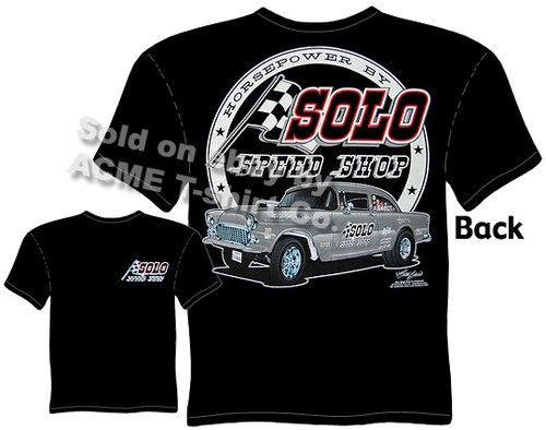 55 Chevy Tshirt 1955 Gasser Racing T Shirt Solo Speed Shop Tee Sz M L ...