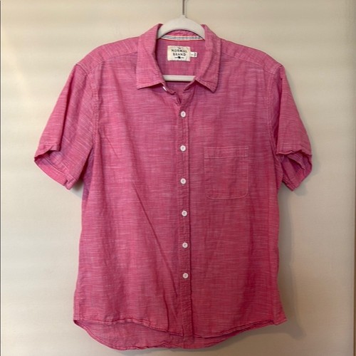 The Normal Brand Shirt Men's L Pink | Cotton Short Sleeve Preppy Beach ...