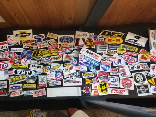 Lot Of 100+ Vintage Racing Decals MSD Moon Holley Thrush Drag Racing ...