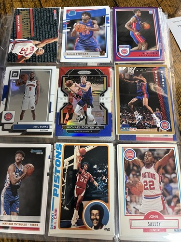 18 Card Basketball Lot Detroit Pistons Stars Rookies Vintage and More ...
