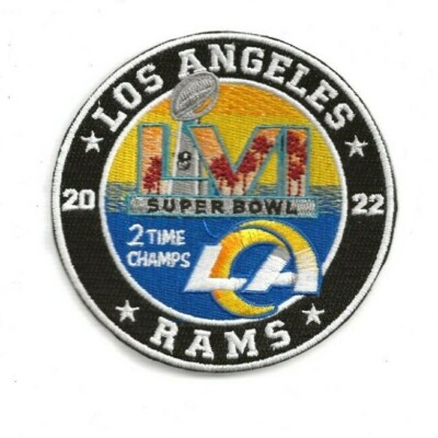NEW 3 1/2" LOS ANGELES RAMS 2X CHAMPIONS IRON ON PATCH FREE SHIPPING P1 ...