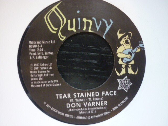 don varner tear stained face outta site reissue soul 45 soul | eBay