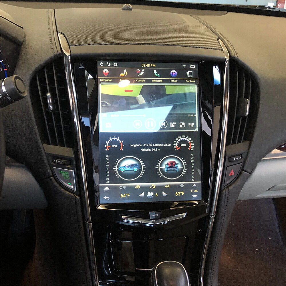 Android 13 Vertical Screen GPS Radio For Cadillac ATS CTS SRX Escalade ...