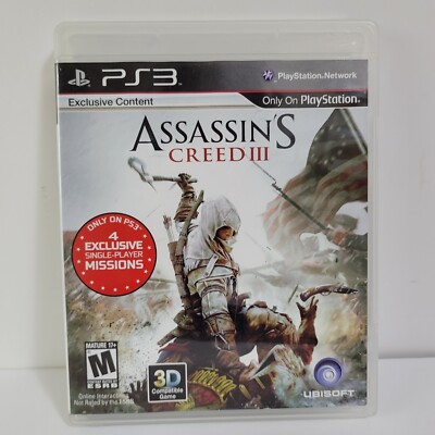 Assassin's Creed 3 PLAYSTATION 3 (PS3) Action / Adventure (Video Game ...