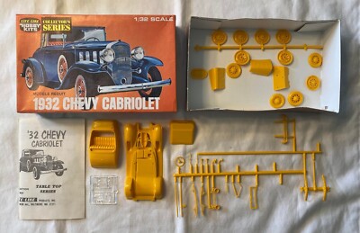 Vintage 1932 Chevy Cabriolet Life-Like 1/32 Scale Model Kit - Unused ...