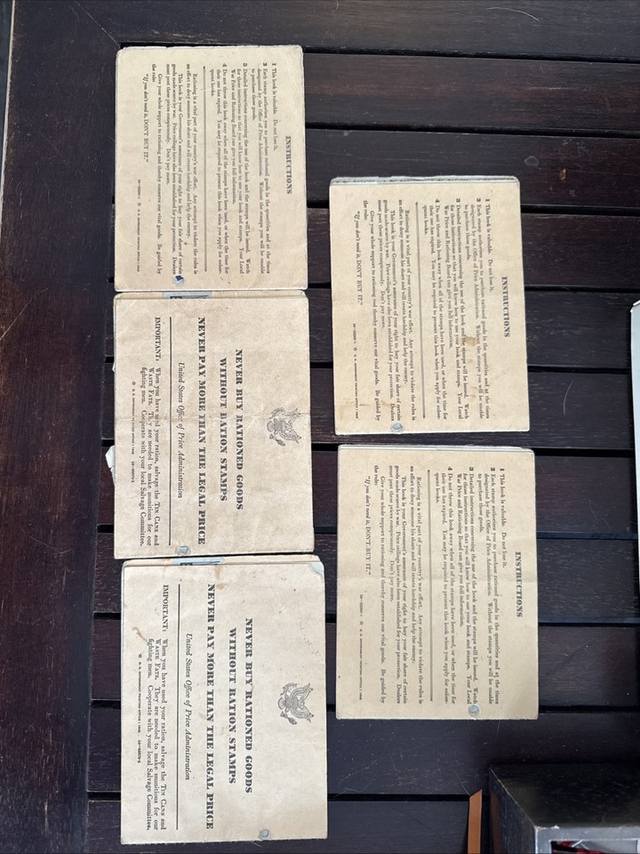 WW2 1942-1943 War Ration Books 5 W/ Stamp Folder | eBay