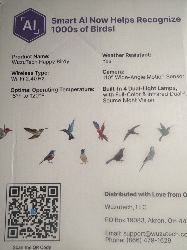 Happy Birdy Smart Bird Feeder with Motion Sensor and Solar Power Box 3 ...