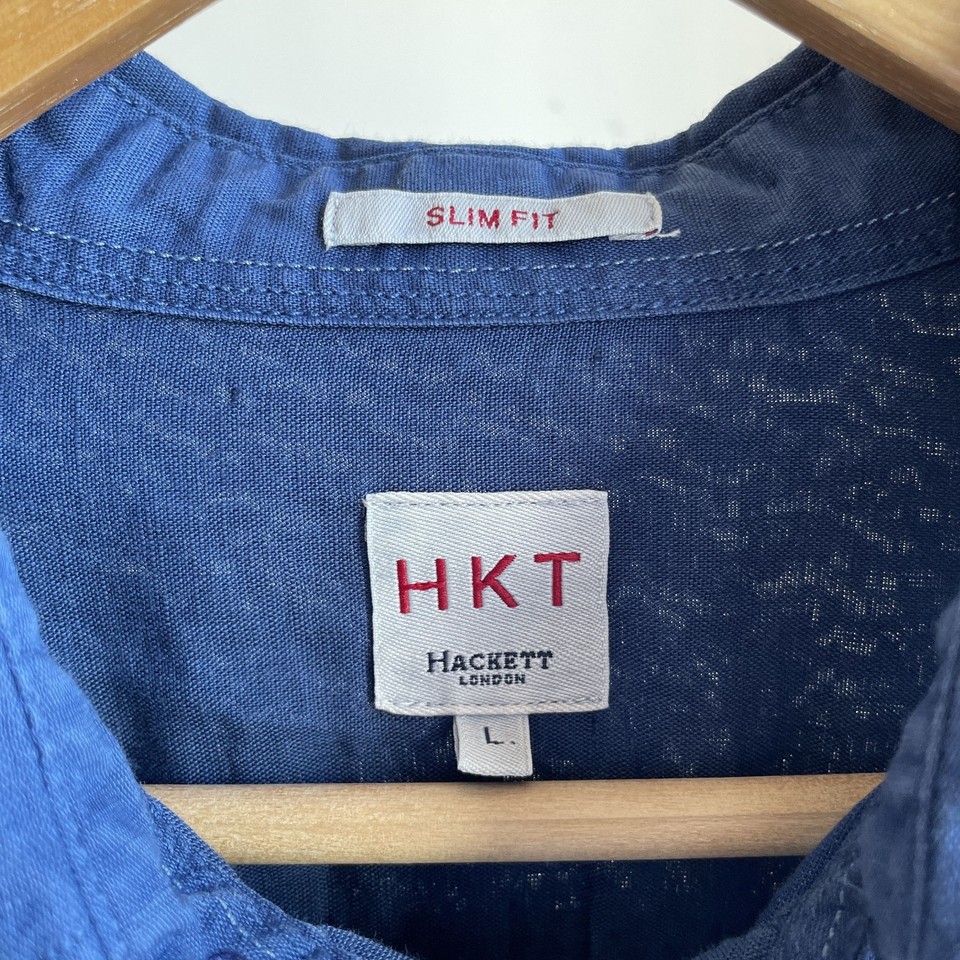 Hackett HKT Leinen Slim Fit Hemd Größe L | eBay.de