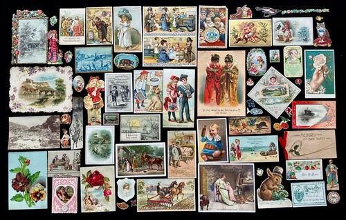 Nice Lot of 64 Victorian Trade Cards and Miscellaneous Ephemera | eBay