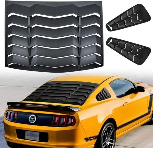 Rear And Side Window Louvers Sun Shade Scoop Cover For Ford Mustang ...