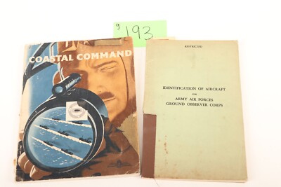 WWII Era Book Lot Coastal command and Identification Of Aircraft GOC | eBay