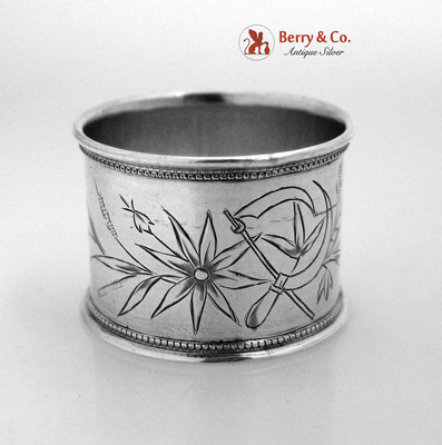 Russian Crossed Sickles Engraved Napkin Ring 84 Standard Silver 1895 | eBay