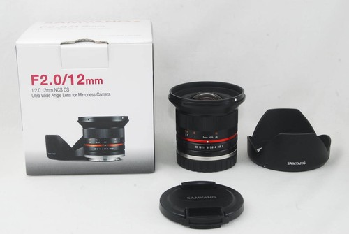 SAMYANG 12mm F2.0 NCS CS Camera Lens with Caps and Hood | eBay