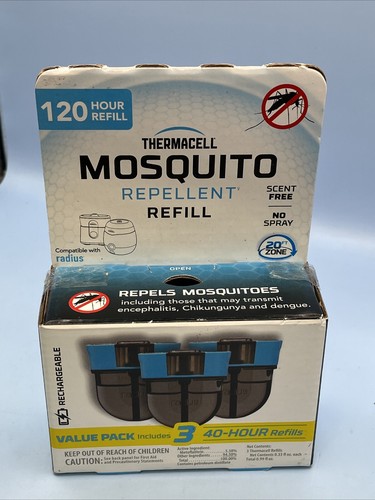 Thermacell 120hr Rechargeable Mosquito Repeller Refills Pack Of 3 | eBay