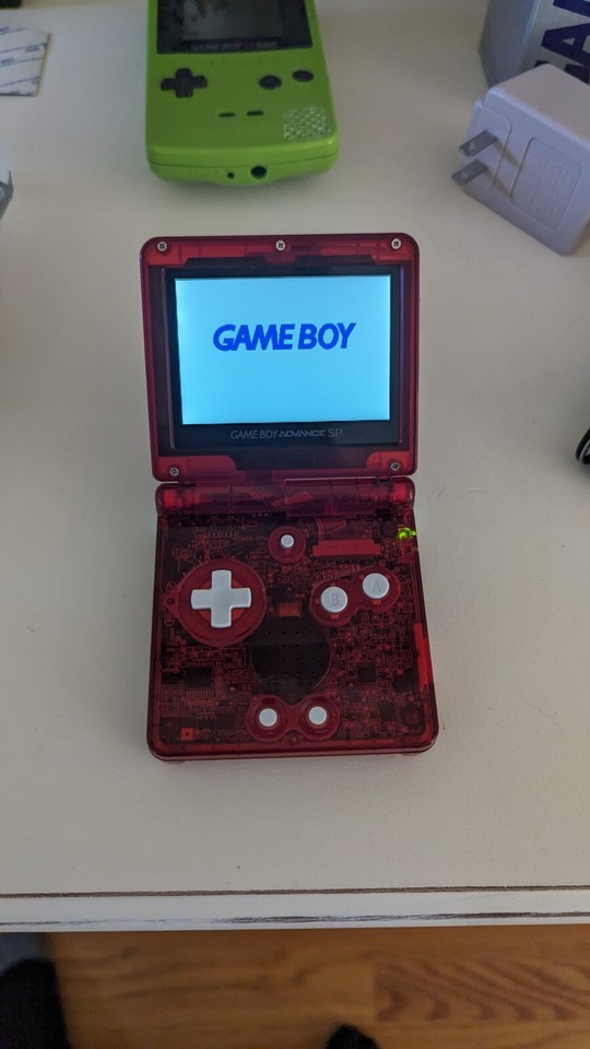 Ruby Red Gameboy Advance SP with IPS Upgrade | eBay
