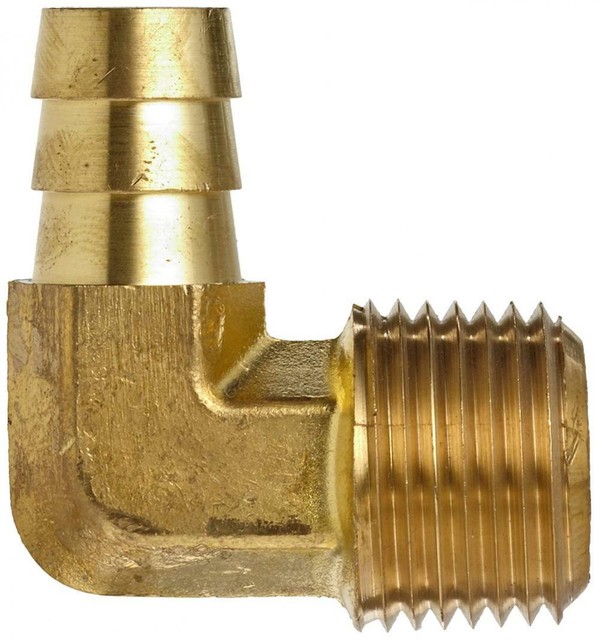 Anderson Metals Brass Hose Fitting 90 Degree 5 8 Barb X 1 2 Npt Male