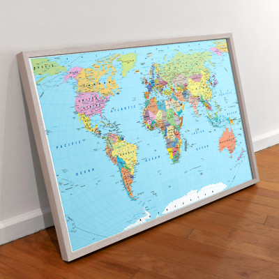 National Geographic World Executive Wall Map Poster Print, World Map ...