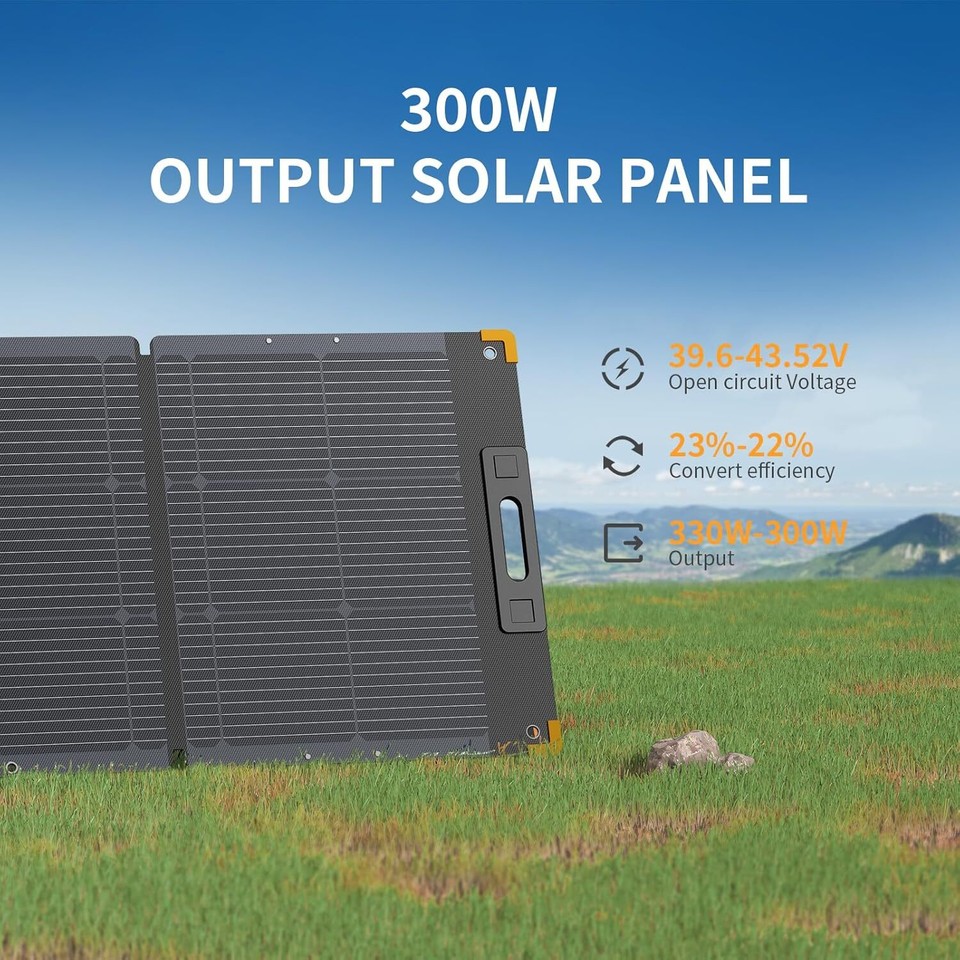 PECRON PV300 300W Portable Solar Panel Kit for Power Station Generator ...