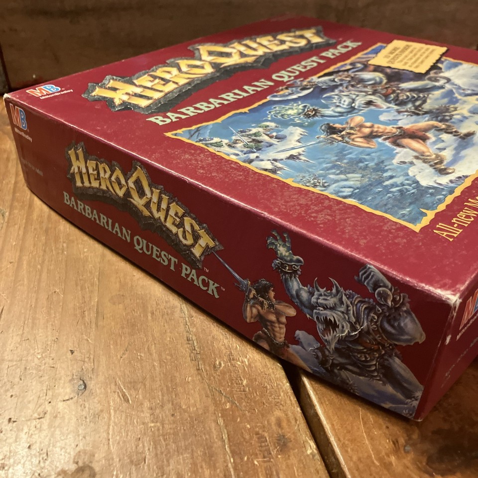 1992 Hero Quest Board Game HeroQuest Barbarian Quest Pack Rare 95% ...
