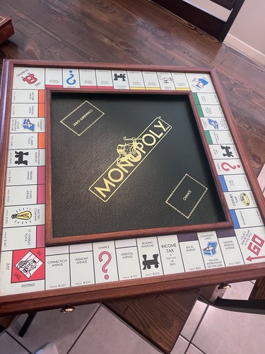 Parker Brothers Monopoly Deluxe Edition Board Game Wooden Case Metal ...
