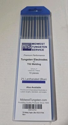 Midwest Tungsten Service TIG Welding Tungsten Electrodes 10-Pack (Blue ...