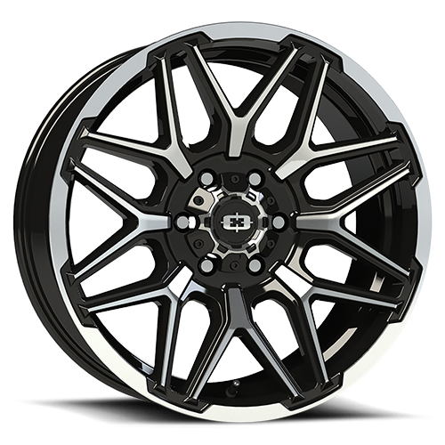 20x9 Vision 305 Rekluse Gloss Black Machined Face Wheels 5x150 (12mm ...