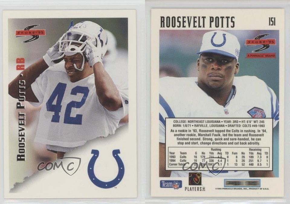 1995 Score Roosevelt Potts 151 3bz Ebay