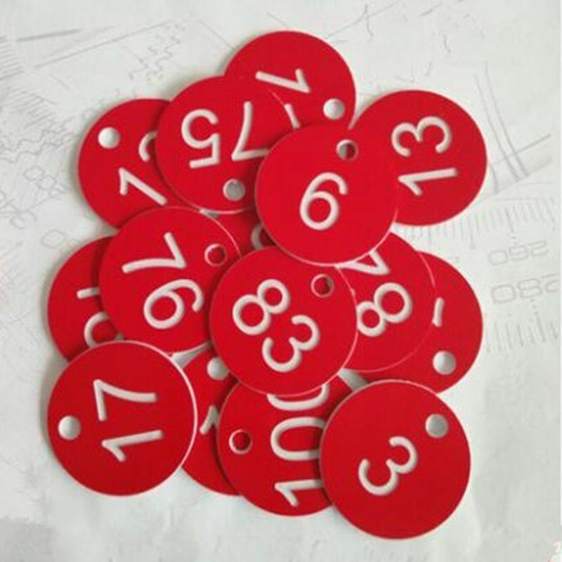 1-20/50/100 Engraved Number Discs Restaurant Table Tags Gym Locker Pub ...