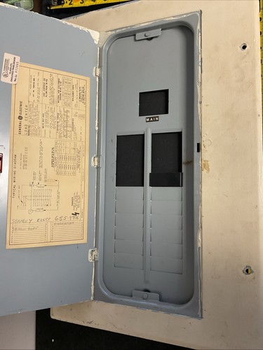 General Electric 125 Amps 20 Space Main Breaker Panel Cover | eBay