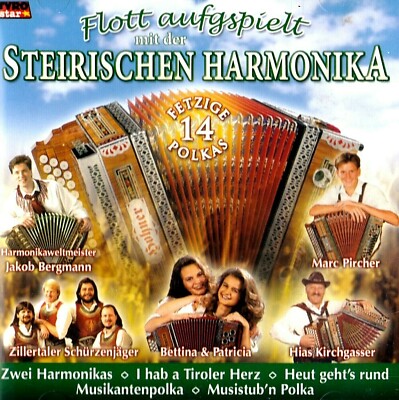 Flott Aufgespielt STEIRISCHEN HARMONIKA Austria NEW CD 14 Button Box ...