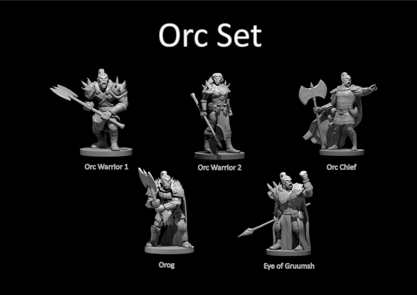 DnD Monster Sets Ghoul Drow Lich Orc Mindflayer Dragon Bugbear Hag ...