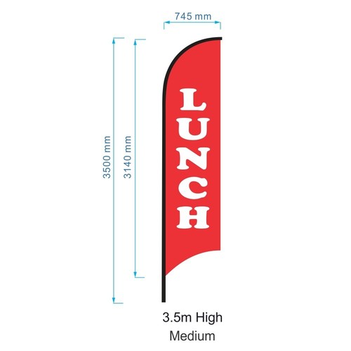 3.5m Lunch Flag Kit / Advertising Sign Flag Banner Kit- Ship Today! | eBay