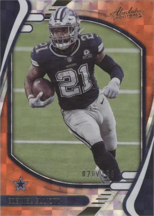 2021 Panini Absolute - Ezekiel Elliott #50 Orange Mosaic /199 for sale ...