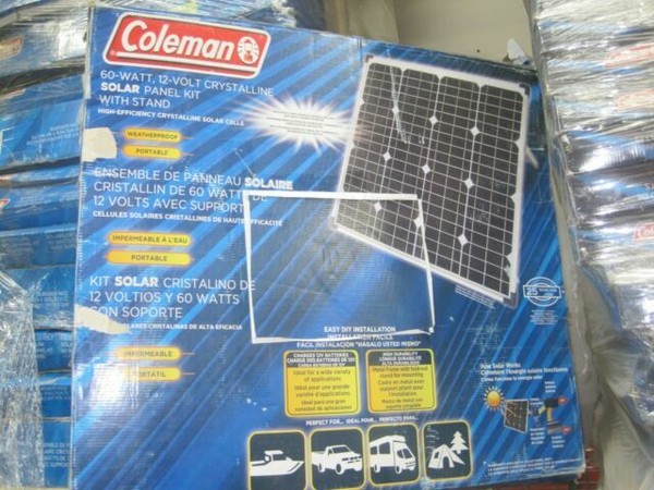 Coleman 75 Watt Solar Panel Kit Including Stand Inverter Charge Control ...