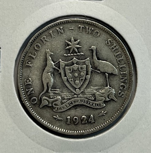 1924 Florin Coin - almost Fine - Good Date Silver Predecimal Australian ...