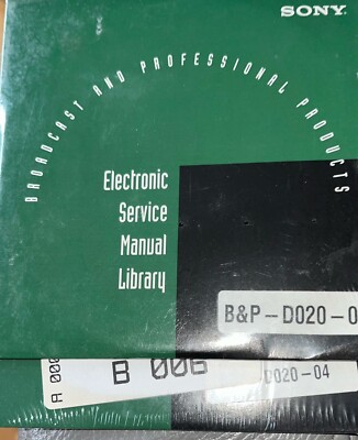 2 Sony Cd ÉLECTRONIC SERVICE MANUAL LIBRARY BROADCAST AND PROFESSIONAL ...