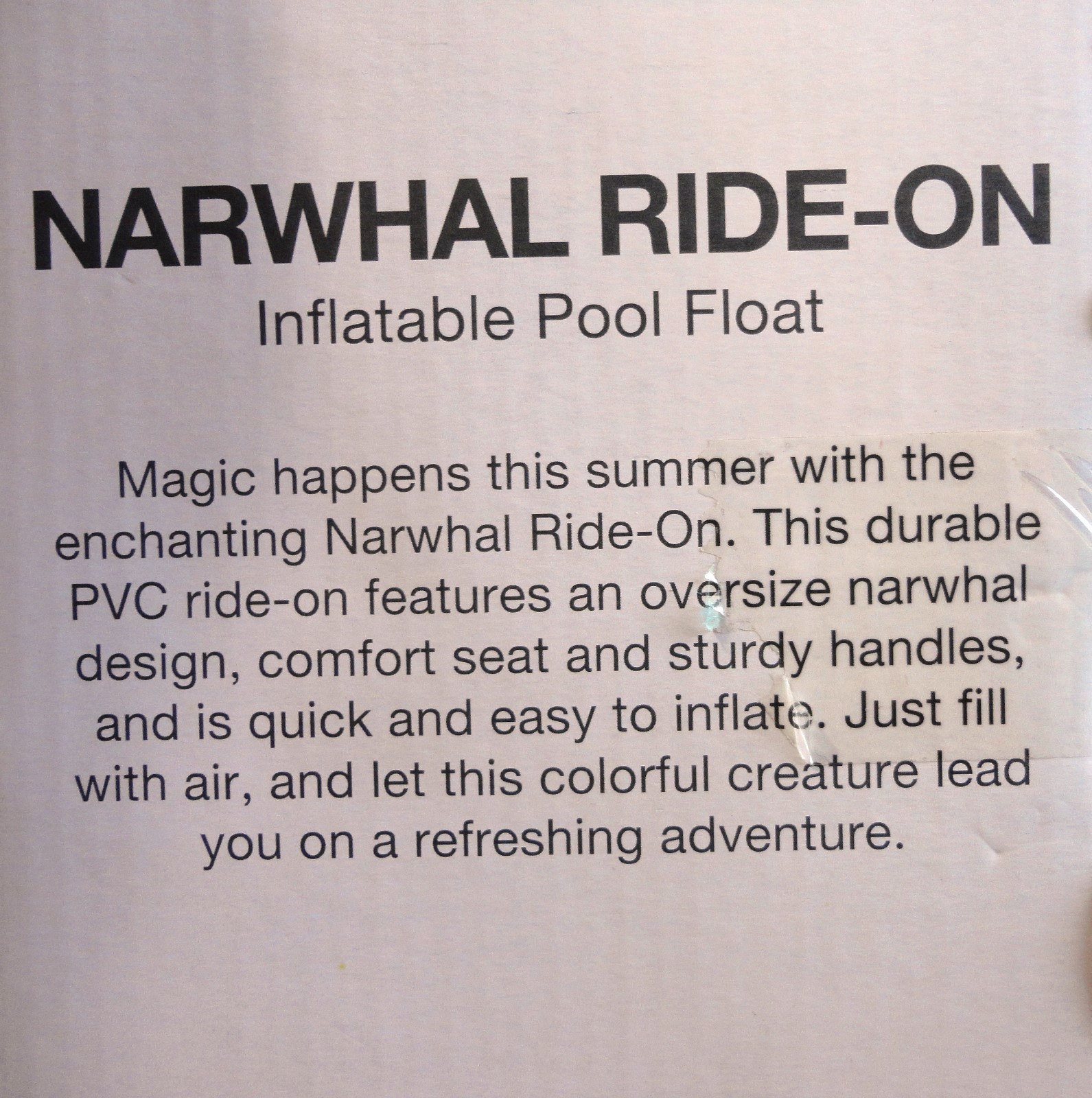 Polygroup Narwhal Ride-On Inflatable Pool Float (008852) | eBay