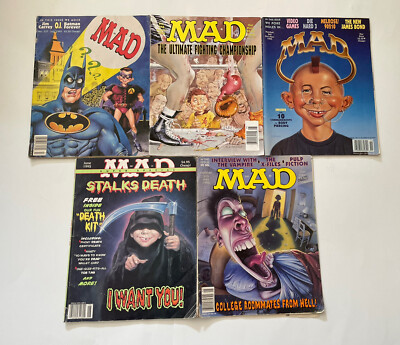 Mad Magazine Lot of 5 Issues VTG 1990’s Batman UFC Stalks Death | eBay