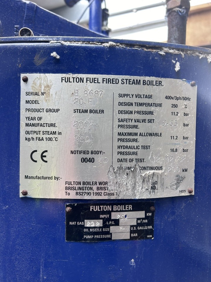 Fulton Steam Boiler 20E On Gas | eBay UK