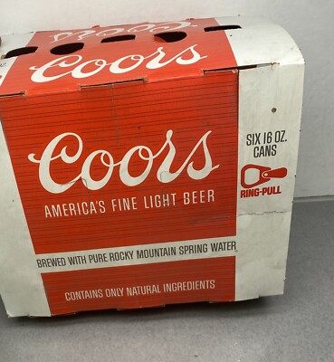 Vintage Coors Six Pack Cardboard Beer Can Carrier Holder | eBay
