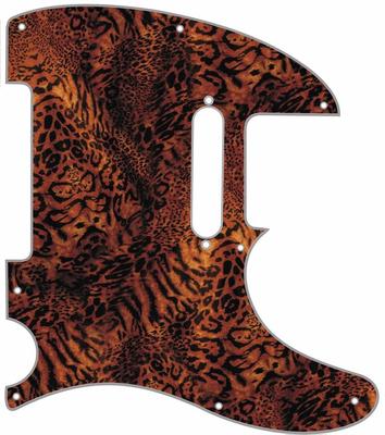 Telecaster Graphic Pickguard Custom Fender Tele 8 Hole Guitar Leopard ...