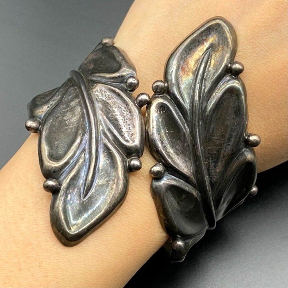 Vintage Mexico Sterling Silver Bypass Wrap Around Bra… - Gem