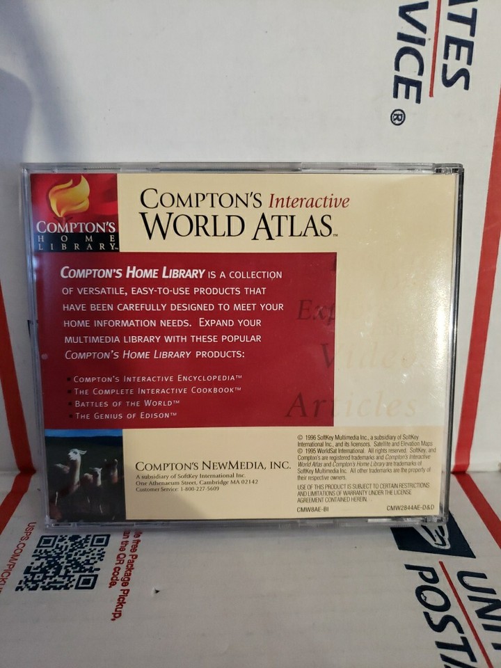 Comptons Interactive World Atlas PC CD-ROM 1997 Edition Software ...
