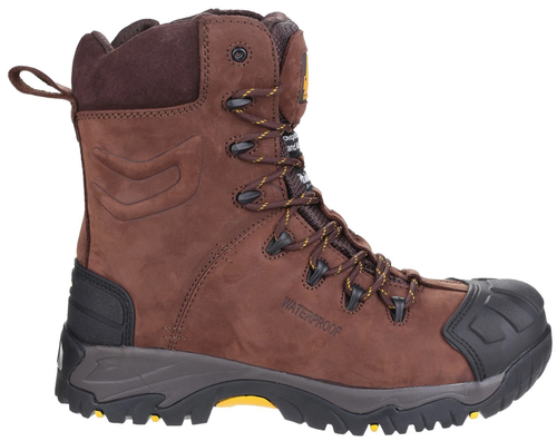 AS995 Amblers Safety Brown Waterproof Pillar Composite Nubuck Leather ...